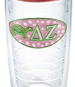 Tervis Sorority - Delta Zeta Tumbler with Emblem and Pink Lid 16oz, Clear