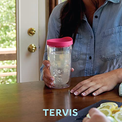 Tervis Sorority - Delta Zeta Tumbler with Emblem and Pink Lid 16oz, Clear