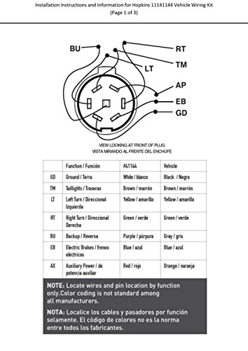 Hopkins Towing Solutions 41144 Vehicle Wiring Kit