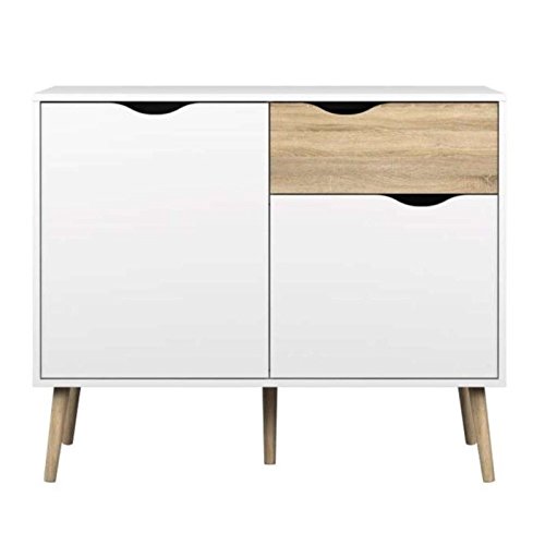 Tvilum Diana Sideboard with 2 Doors and 1 Drawer, White Oak