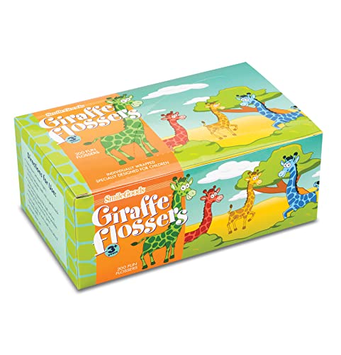 SmileGoods Giraffe Flossers, Individually Wrapped, Box of 200