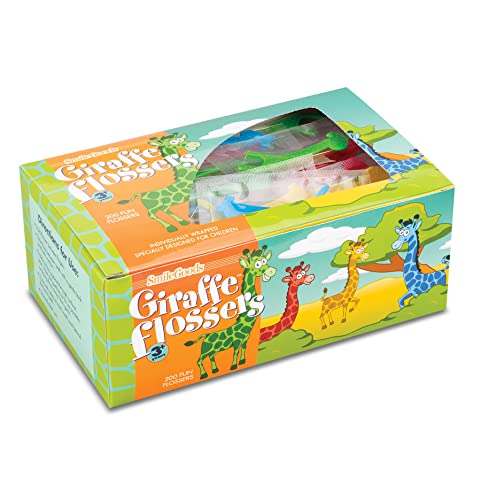 SmileGoods Giraffe Flossers, Individually Wrapped, Box of 200