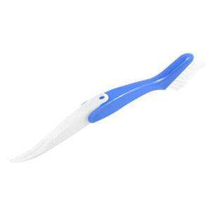 uxcell Plastic Foldable Window Tracks Cleaning Brush Blue