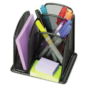 safco 3250bl onyx mini organizer with three compartments black 6 x 5 1/4 x 5 1/4