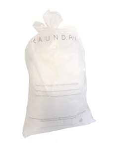 hotel laundry bags, 1.25 mil plastic with tear tie and write-on strips, 14" x 24", biodegradable - case of 1,000