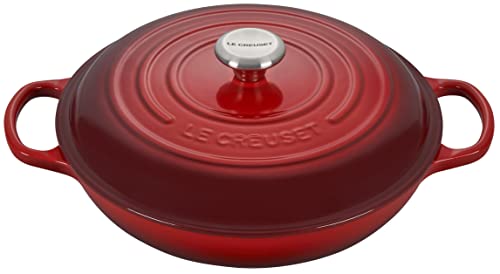 Le Creuset Enameled Cast Iron Signature Braiser, 3.5 qt., Cerise