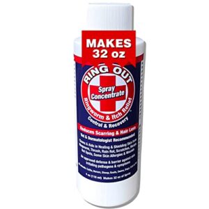 ring out - control and help ringworm for cats, dogs, sheep, goats, cattle, horses, all pets and livestock makes 32 oz. of spray