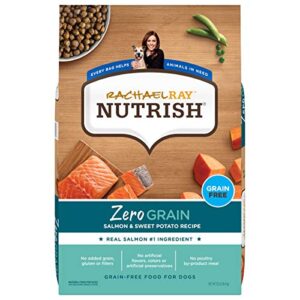 rachael ray nutrish zero grain dry dog food, salmon & sweet potato recipe, 23 pounds