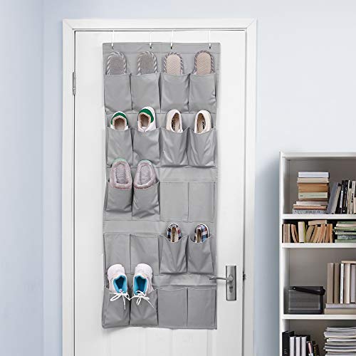 DormCo Hanging Over-The-Door Shoe Pockets - TUSK College Storage - Gray