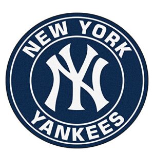 fanmats 18144 mlb new york yankees roundel mat,team color , 27" diameter