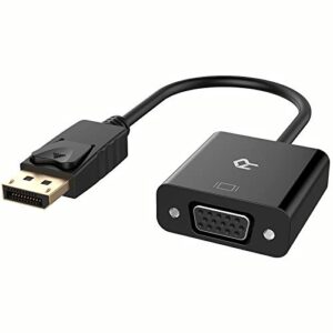 rankie displayport (dp) to vga adapter, gold plated converter, black