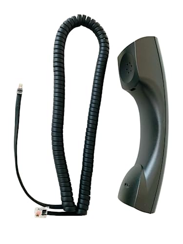 The VoIP Lounge Replacement Handset with Curly Cord for Polycom Soundpoint IP Phone 300 301 331 430 500 501 600 601 (Not Compatible with VVX Models - Please See Full Description)