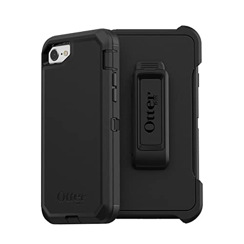 OtterBox DEFENDER SERIES Case for iPhone SE (3rd and 2nd gen) and iPhone 8/7 - Retail Packaging - BLACK