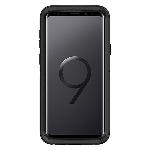 OtterBox Samsung Galaxy S9+ Defender Series Case - BLACK, rugged & durable, with port protection, includes holster clip kickstand