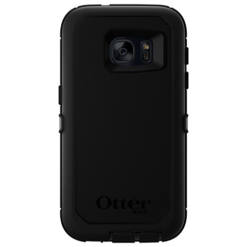 OtterBox Samsung Galaxy S7 Defender Series Case - BLACK, rugged & durable, with port protection, includes holster clip kickstand