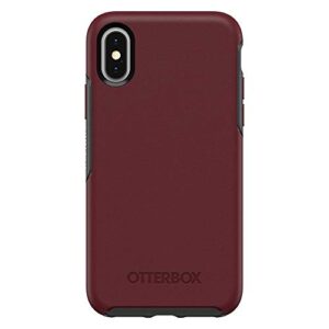 OTTERBOX SYMMETRY SERIES Case for iPhone Xs & iPhone X - Retail Packaging - FINE PORT (CORDOVAN/SLATE GREY)