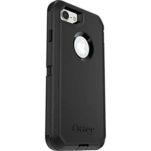 OtterBox IPhone SE 3rd/2nd Gen, IPhone 8/7 (Non-Retail/Ships In Polybag) Defender Series Case - BLACK, Rugged & Durable, With Port Protection, Includes Holster Clip Kickstand