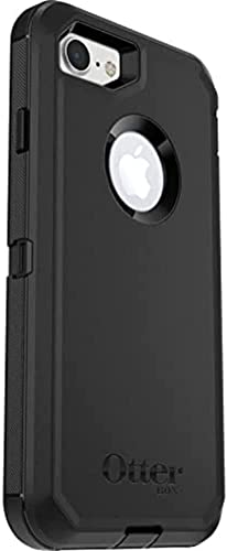 OtterBox IPhone SE 3rd/2nd Gen, IPhone 8/7 (Non-Retail/Ships In Polybag) Defender Series Case - BLACK, Rugged & Durable, With Port Protection, Includes Holster Clip Kickstand