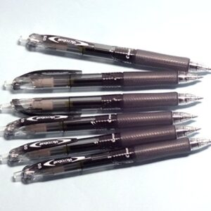 Pilot Acroball Knock Ballpoint Pen, 0.5mm Extra Fine, Black(BAB-15EF-BB), 6 pens per Pack (Japan Import) [Komainu-Dou Original Package]