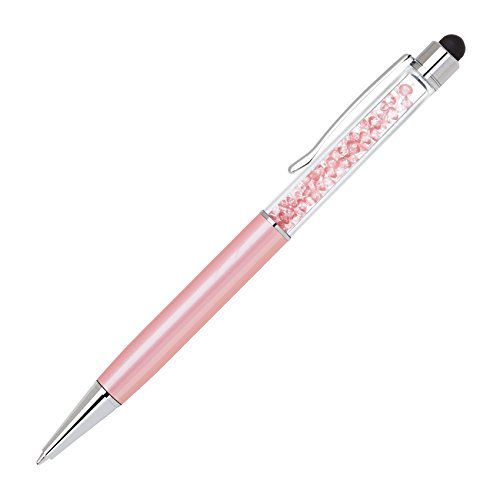 Crystal Ballpoint & Stylus (Pink)