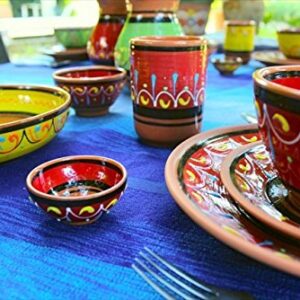 Cactus Canyon Ceramics Spanish Terracotta 5-Piece Small Salsa Bowl Set (European Size), Multicolor