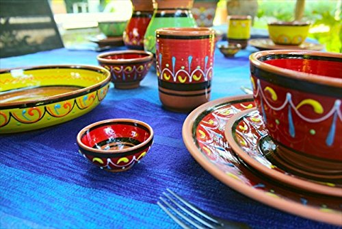 Cactus Canyon Ceramics Spanish Terracotta 5-Piece Small Salsa Bowl Set (European Size), Multicolor