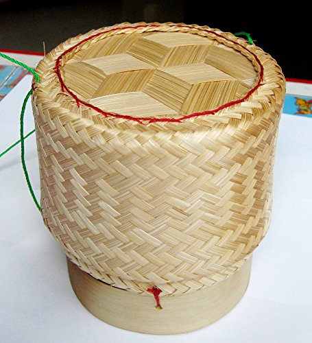 Thai Sticky Rice Basket Size 3 Inches (Pack of 6) Handmade Bamboo Rice Container