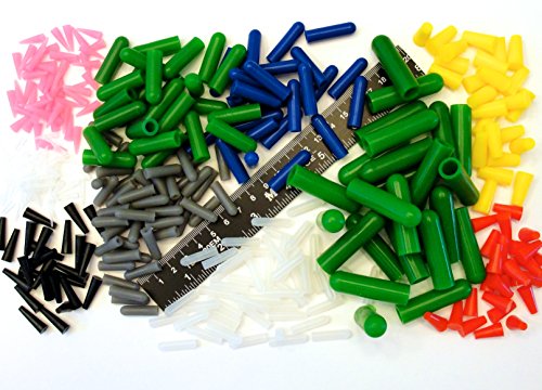 350pc Ultra Precision High Temp Silicone Rubber Plug & Cap Kit Powder Coating Custom Paint Supplies