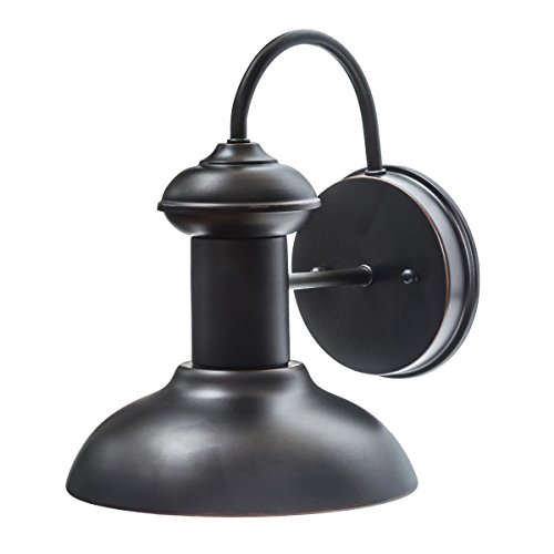 Globe Electric 40190 Martes 1-Light Indoor/Outdoor Wall Sconce, Oil Rubbed Bronze