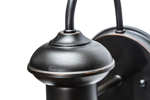 Globe Electric 40190 Martes 1-Light Indoor/Outdoor Wall Sconce, Oil Rubbed Bronze