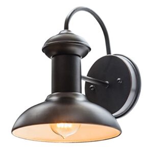 Globe Electric 40190 Martes 1-Light Indoor/Outdoor Wall Sconce, Oil Rubbed Bronze