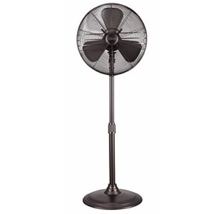 hunter 90439 16” retro stand fan with onyx copper finish