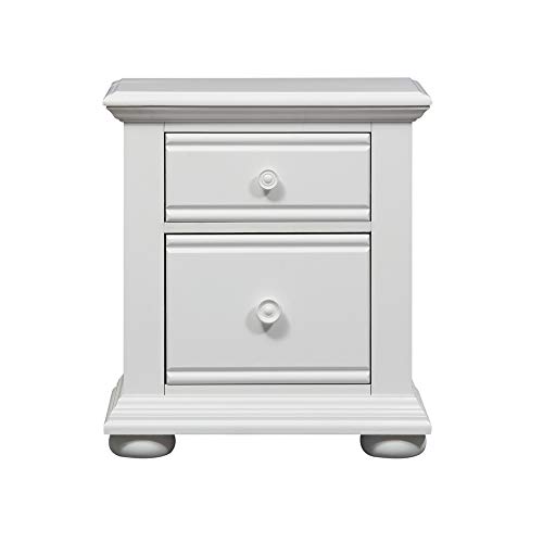 Liberty Furniture Industries Summer House 2-Drawer Night Stand, 24" x 17" x 27", Oyster White