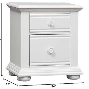 Liberty Furniture Industries Summer House 2-Drawer Night Stand, 24" x 17" x 27", Oyster White