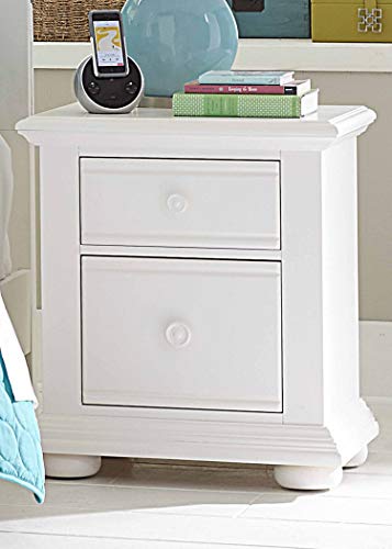 Liberty Furniture Industries Summer House 2-Drawer Night Stand, 24" x 17" x 27", Oyster White