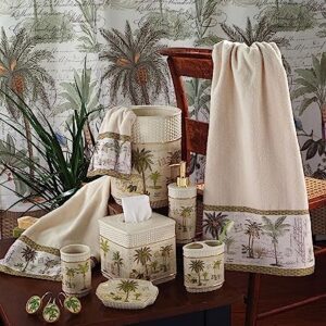 Avanti Linens - Fingertip Towel, Soft & Absorbent Cotton Towel, Tropical Inspired Bathroom Accessories (Colony Palm Collection)