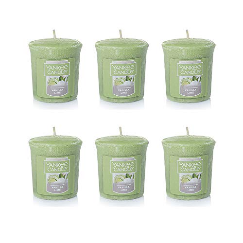 Yankee Candle Lot of 6 Vanilla Lime Votive Candles