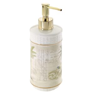 Avanti Linens - Soap Dispenser/Lotion Pump, Tropical Inspired Bathroom Accessories (Colony Palm Collection)