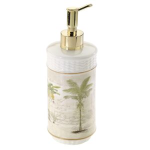 Avanti Linens - Soap Dispenser/Lotion Pump, Tropical Inspired Bathroom Accessories (Colony Palm Collection)