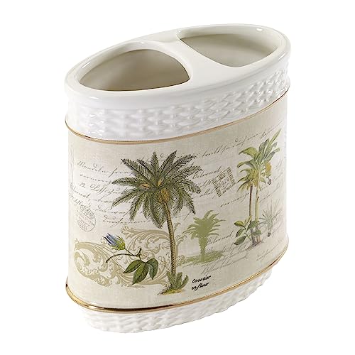 Avanti Linens - Toothbrush Holder, Tropical Inspired Bathroom Decor (Colony Palm Collection)