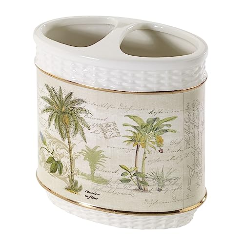 Avanti Linens - Toothbrush Holder, Tropical Inspired Bathroom Decor (Colony Palm Collection)