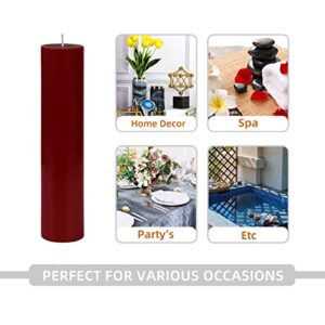 2 x 9 Red Pillar Candle