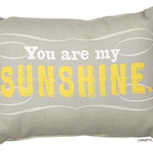 Manual Reversible Indoor/Outdoor Throw Pillow, You are My Sunshine, 18 X 13-Inch