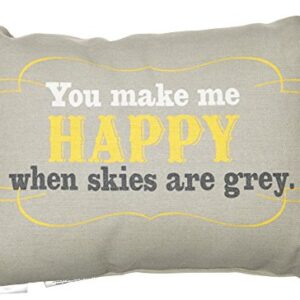 Manual Reversible Indoor/Outdoor Throw Pillow, You are My Sunshine, 18 X 13-Inch