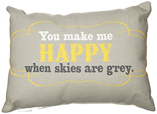 Manual Reversible Indoor/Outdoor Throw Pillow, You are My Sunshine, 18 X 13-Inch