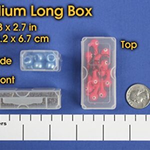 DotBox Medium Long Box - 12 pcs. Little Storage Boxes for Small Items Like Beads and Parts. Boxes Fit Inside DotBox Carrying Cases Sold Separately. 3 Packages of 4.