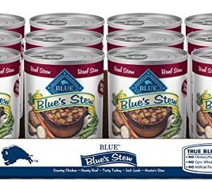 Blue Buffalo Blue's Stew Natural Adult Wet Dog Food, Beef Stew 12.5-oz can (Pack of 12)