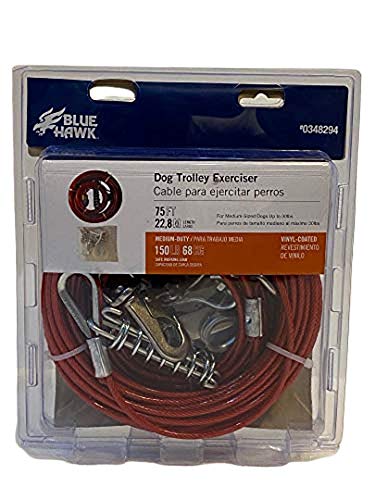 Blue Hawk 75-ft Weldless Galvanized-Red Vinyl Coated Steel Cable