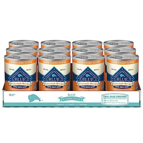 Blue Buffalo Homestyle Recipe Natural Adult Large Breed Wet Dog Food, Chicken 12.5-oz can (Pack of 12)