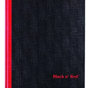 Black n' Red Casebound Hardcover Notebook, 11-3/4" x 8-1/4", Black/Red, 96 Ruled Sheets, Sold as 6 Pack (D66174)